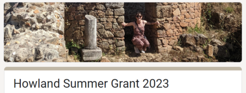 Howland Summer Travel Grant – UR Archaeology