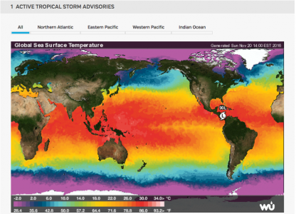 Hurricane and Tropical Storm Tracker-Weather Underground | Geography 250