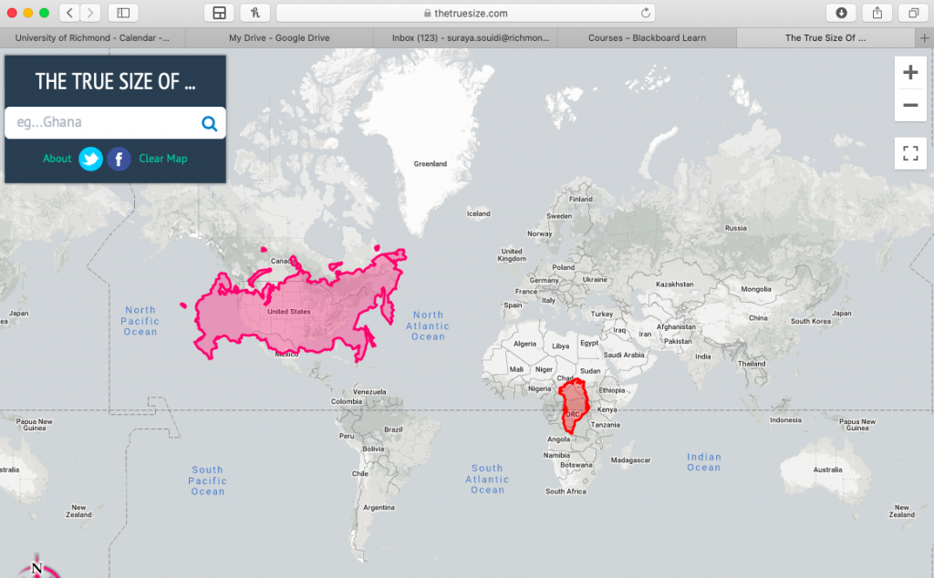 Problems visualizing size on a map because of distortion? Not with this ...