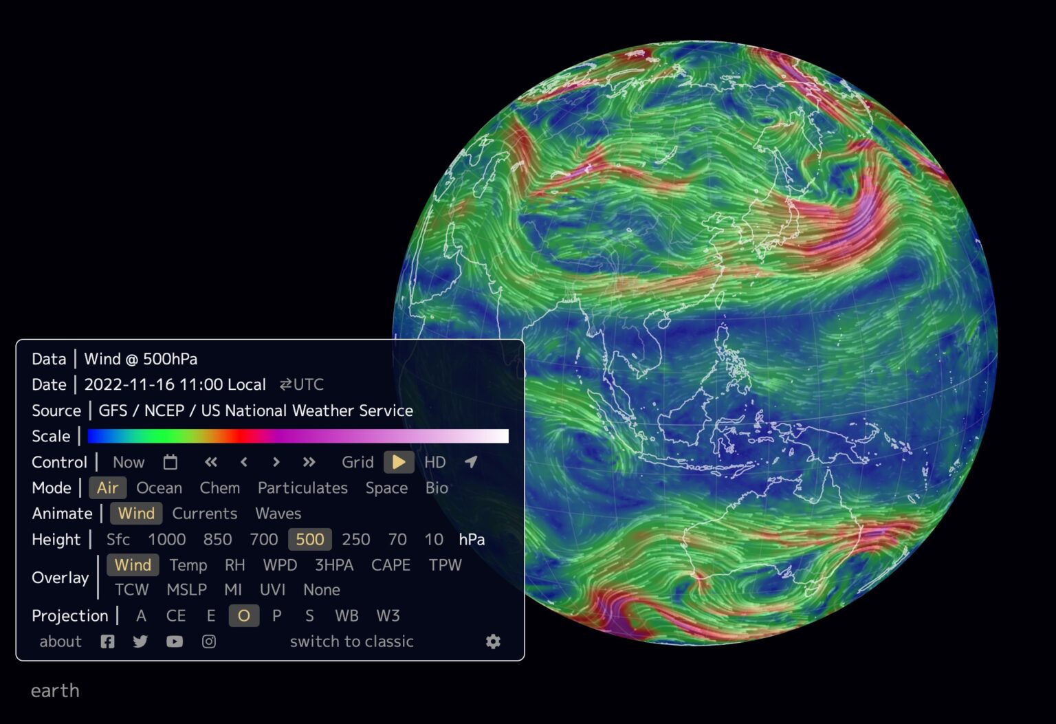 Earth:: a global map of wind, weather, and ocean conditions | Geography 250