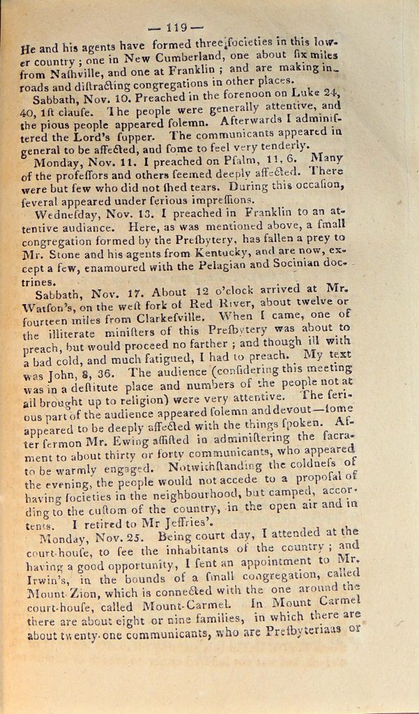 Extracts from the Published Missionary Journal of John Lyle (November 2 ...