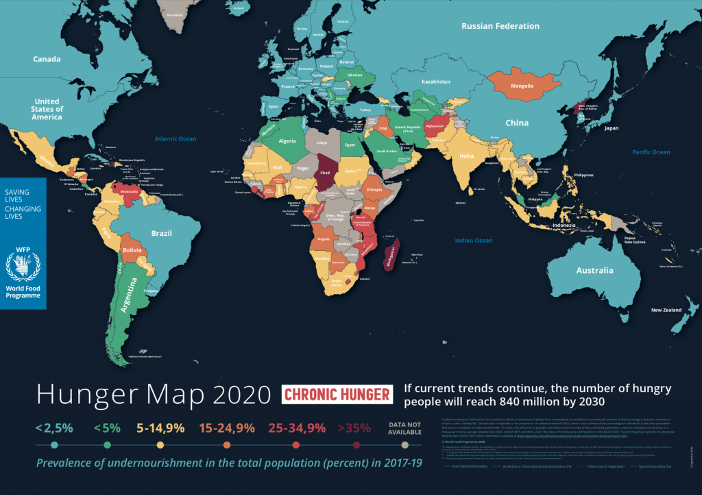 Map of the Week: WFP 2020 Hunger Map | Mappenstance.