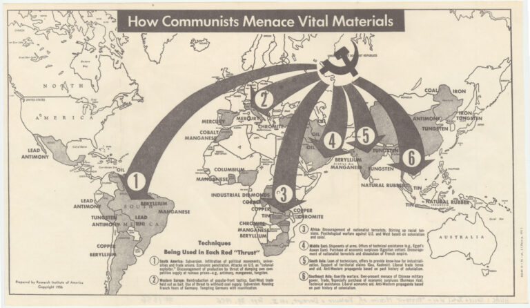 Map Duo Presentation, “How Communists Menace Vital Materials” Eric and Douae | Mappenstance.