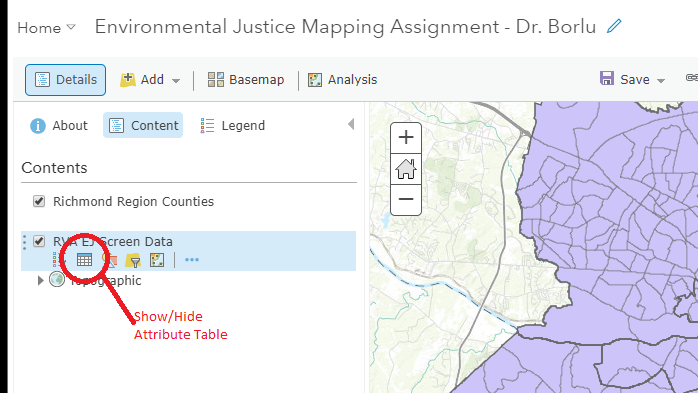 Environmental Justice Mapping Activity – SAL Sandbox